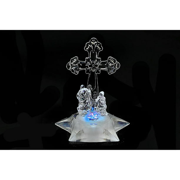 Led Acrylic Nativity Scene With Cross - Walmart.ca