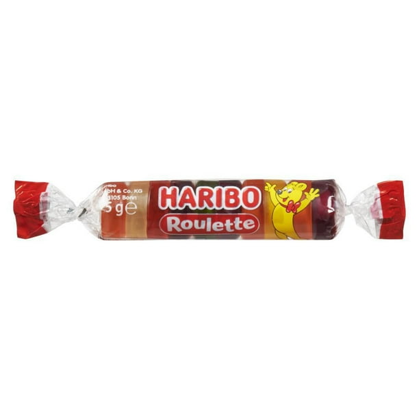 Haribo Roulette Gummy Candy Rolls, 25g, Haribo Roulette Gummy Candy ...