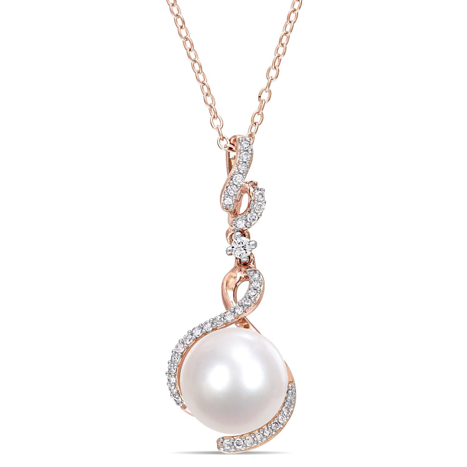 Click here for Miabella Cultured Freshwater Pearl  1/6 Carat T. W... prices