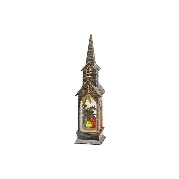 Led Bronze Church With Nativity Scene - Walmart.ca