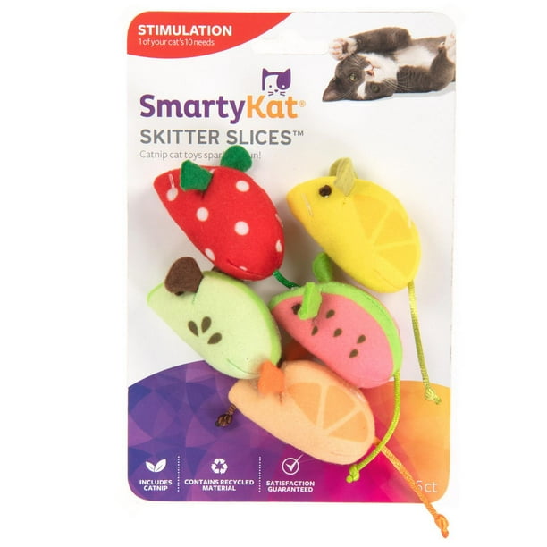 SmartyKat Skitter Slices, Catnip Mice Cat Toys, Set of 5 - Walmart.ca