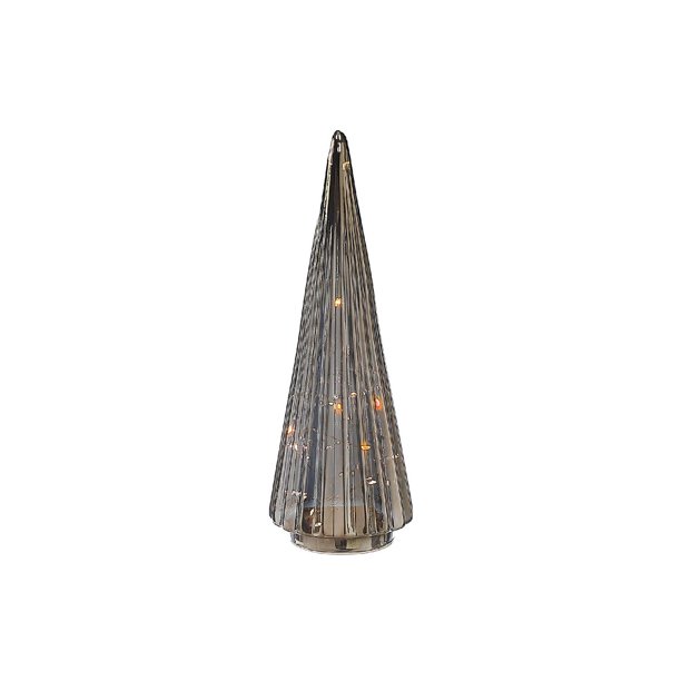 Christmas Led Glass Cone Tree Black 12" - Walmart.ca