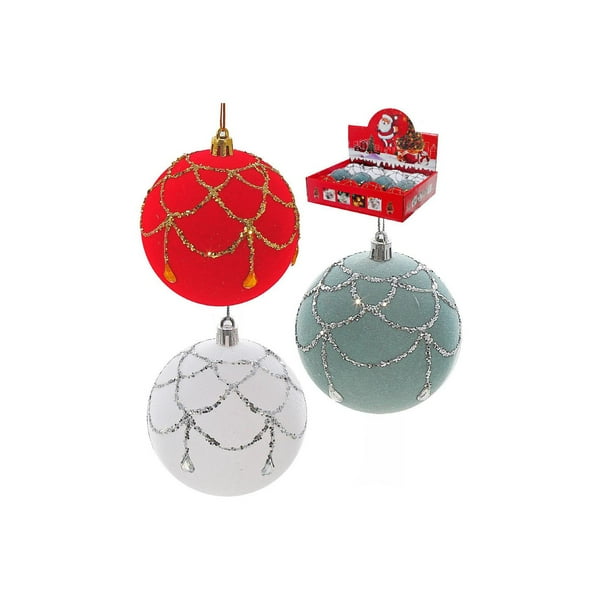 Christmas 10Cm Ornaments Glitter Drops - Set of 12 - Walmart.ca