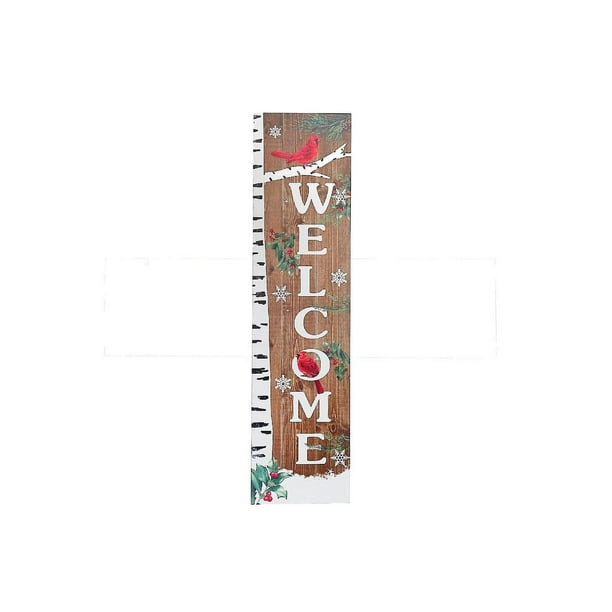 Christmas Mdf Vertical Sign Cardinal Welcome - Walmart.ca