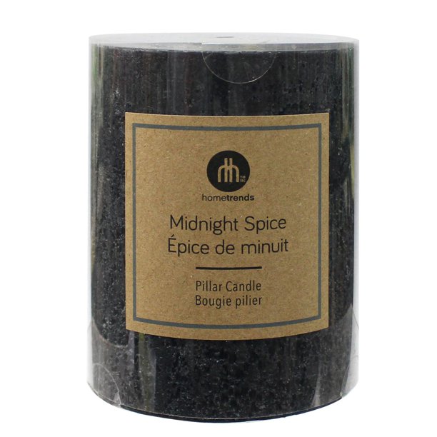 Hometrends 5" MIDNIGHT SPICE Pillar Candle, 4"Dia x 5"H - Walmart.ca