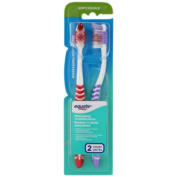 Equate Soft Gum Massage Toothbrush, 2 Toothbrushes, Soft - Walmart.ca