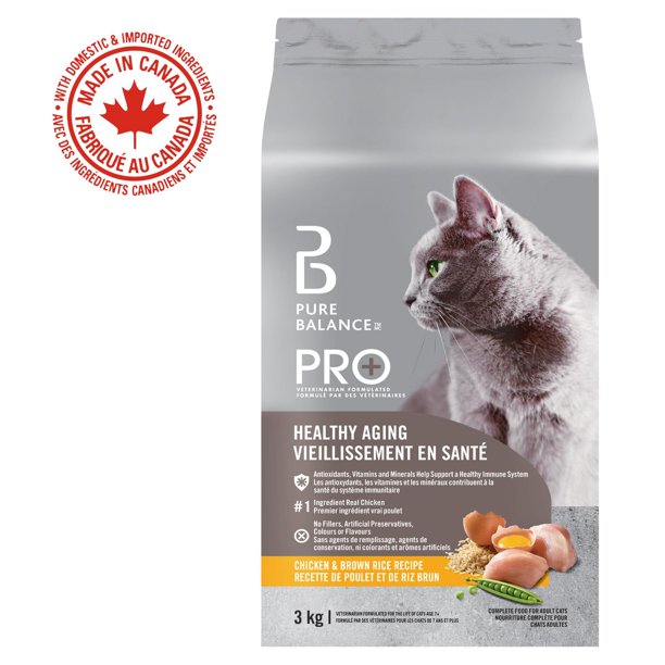 Pure Balance Pro+ Healthy Aging Formula with Chicken Dry Cat Food, 100 ...