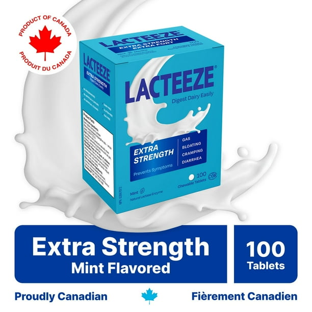 Lacteeze Extra Strength, Lactase Enzyme 100 count - Walmart.ca