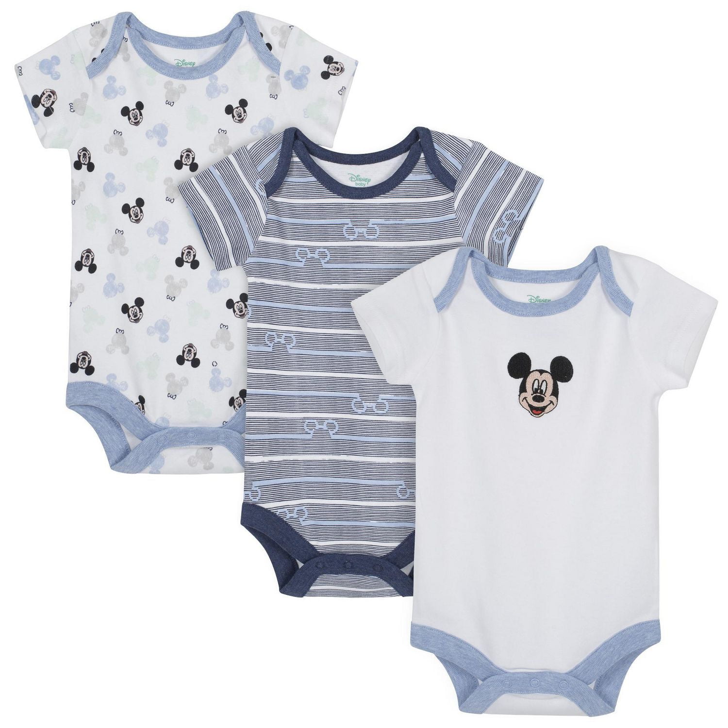 Disney Baby Boys' Mickey Bodysuit, 3-Pack | Walmart Canada