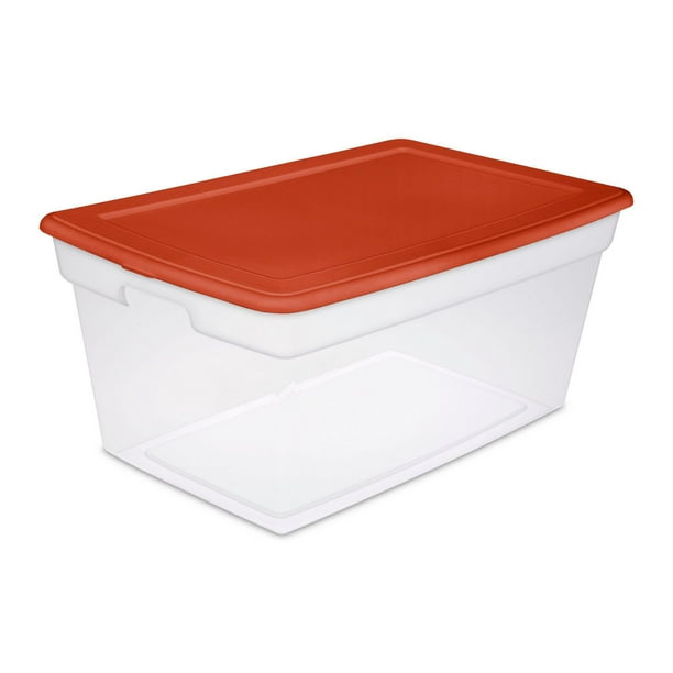 Sterilite 85L Orange Storage Box - Walmart.ca