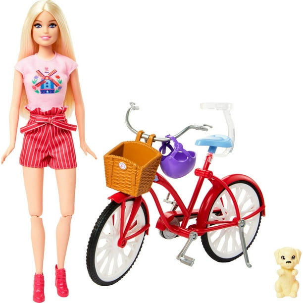 Barbie Pink Passport Holland Doll Set with Bicycle, Clothes, & Travel ...