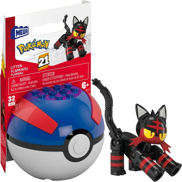 MEGA Pokémon Litten Building Toy Kit, Poseable Action Figure (32 Pieces) for Kids - Walmart.ca
