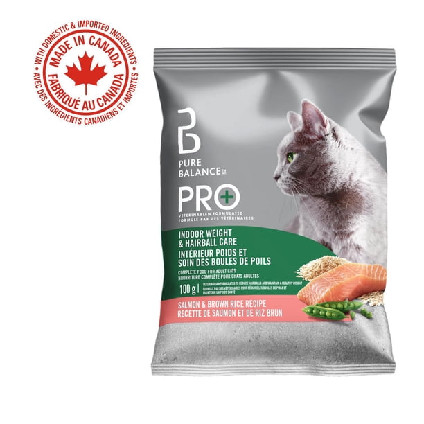 Pure Balance Pro+ Indoor Weight & Hairball Care with Salmon & Brown ...