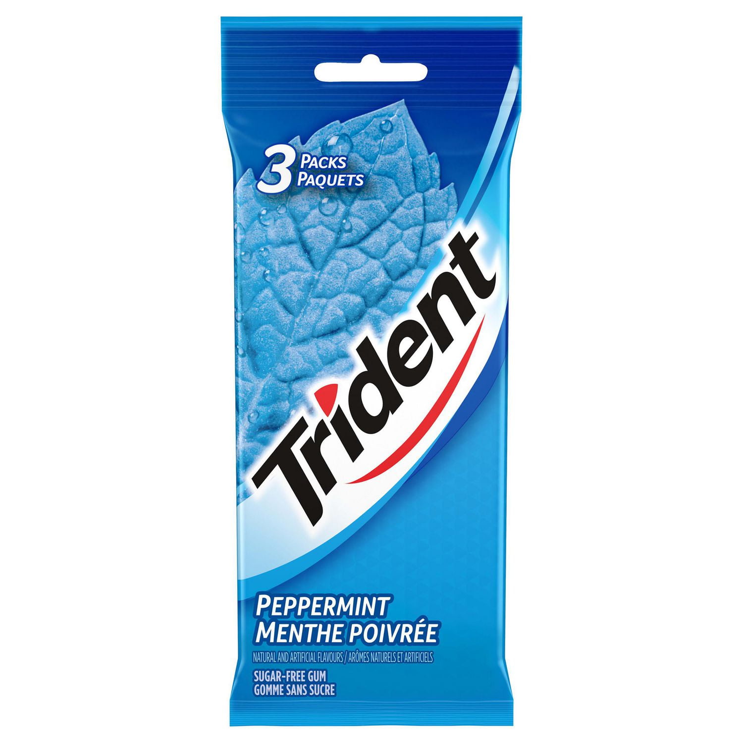 Trident Peppermint Sugar Free Gum, 3 Packs of 14 Pieces (42 Total ...