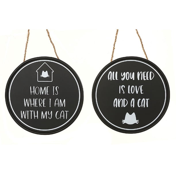 Round Mdf Cat Sign - Set of 2 - Walmart.ca