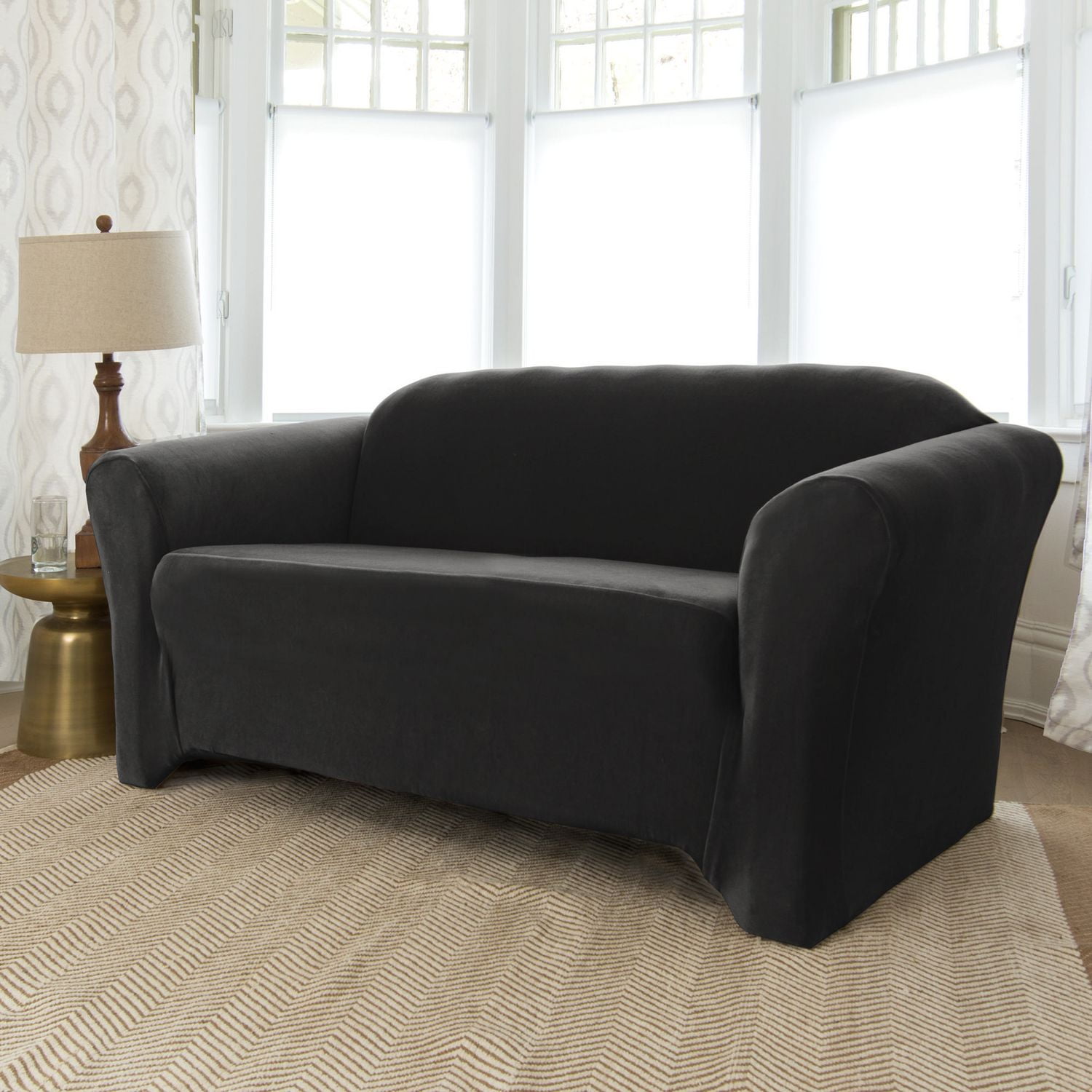 Sure Fit Stretch Velvet Loveseat Slipcover Walmart Canada