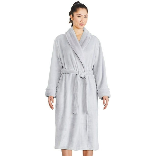 George Women's Faux-Fur Collar Robe - Walmart.ca