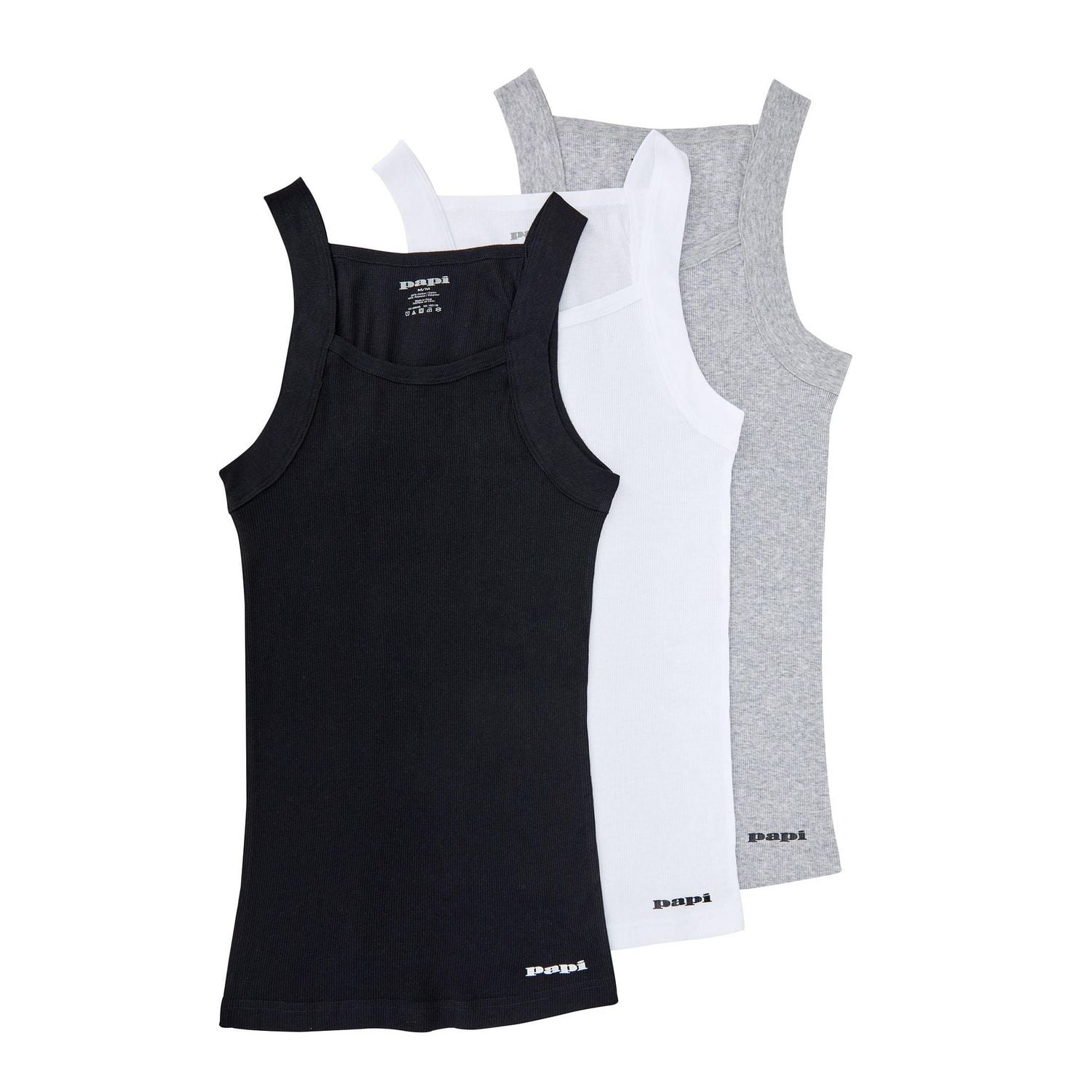 Click here for Papi 3-Pack Square Neck Tank Tops M prices