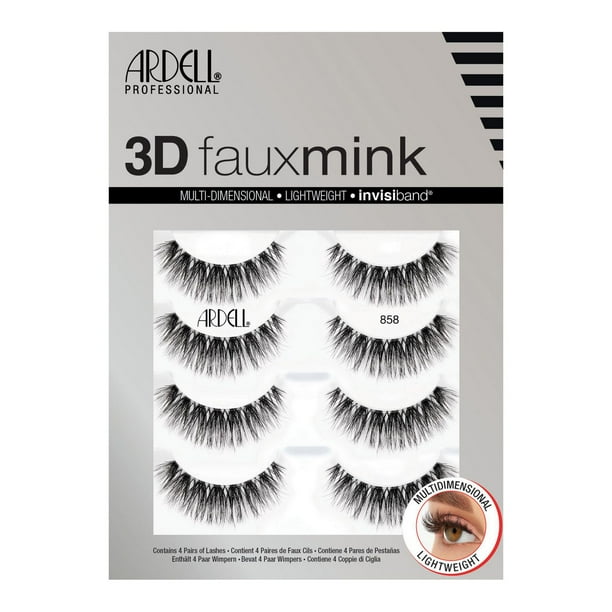 Ardell - 3D Faux Mink 858 - 4 Pairs, 3D Faux Mink 858 - Walmart.ca