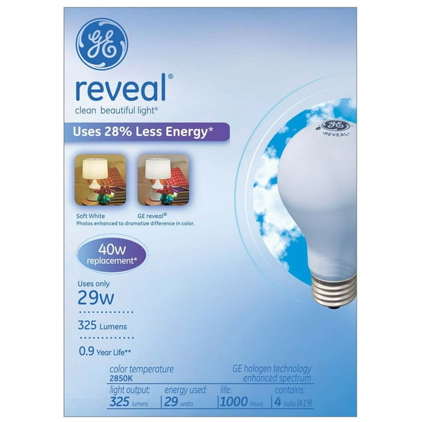 GE reveal® 29 Watts 4 Bulbs Pack - 40 Watt Replacement - Walmart.ca