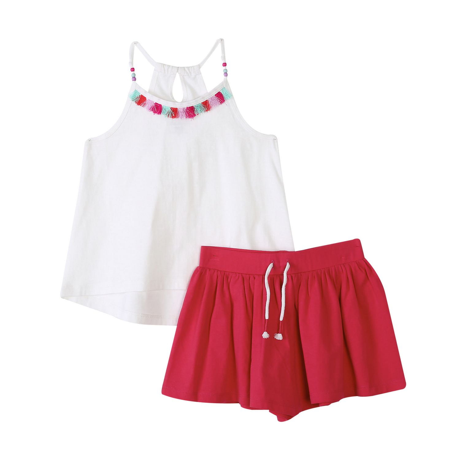 George Girls' 2-Piece Tassel Top & Swing Shorts Set | Walmart Canada
