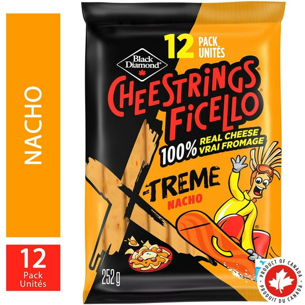 Black Diamond Cheestrings X-Treme Nacho, 12 Pack, 252 g - Walmart.ca
