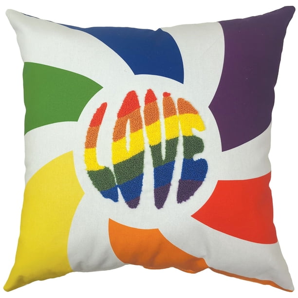 hometrends Pride Textured "Love" Decorative Pillow - Walmart.ca
