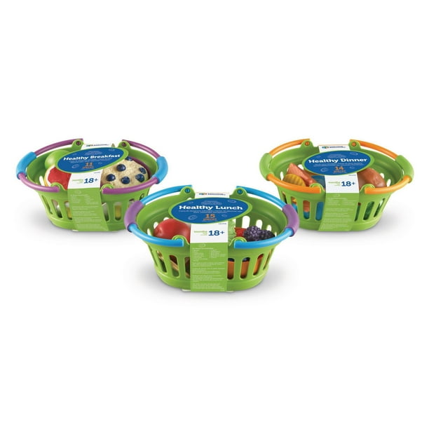 Learning Resources Healthy Food Basket Bundle (Breakfast, Lunch, Dinner ...