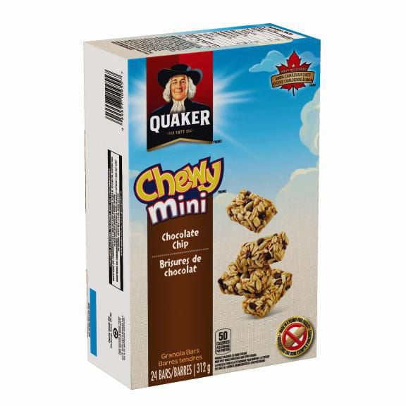 Quaker® Chewy® Mini Chocolate Chip Granola Bars, The family-favourite ...