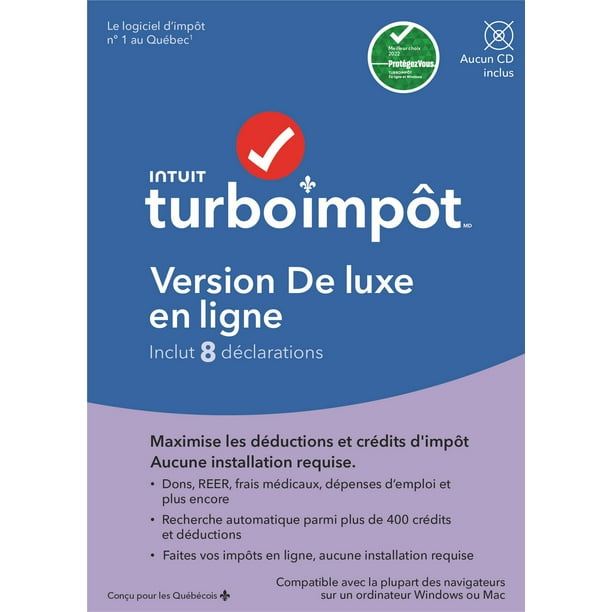 TurboTax Deluxe Online 2022 - 8 Returns - French [Download] - Walmart.ca