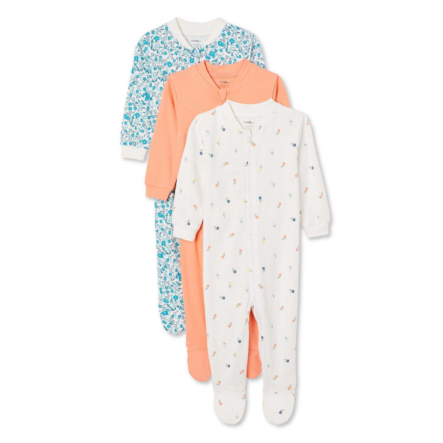 Click here for George Baby Girls Sleeper 3-Pack 18-24 Months prices