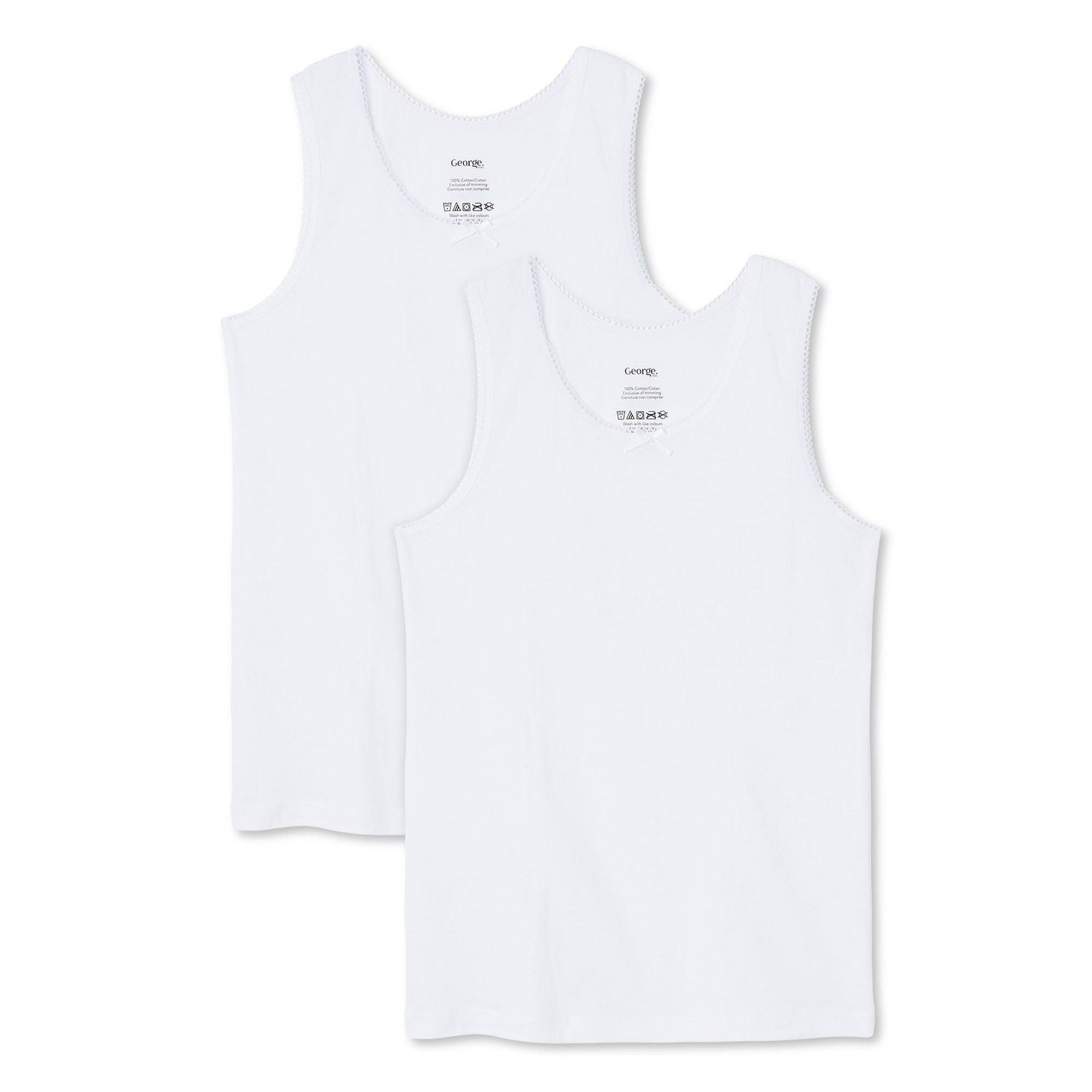 Click here for George Girls Cotton Vest 2-Pack 4 prices