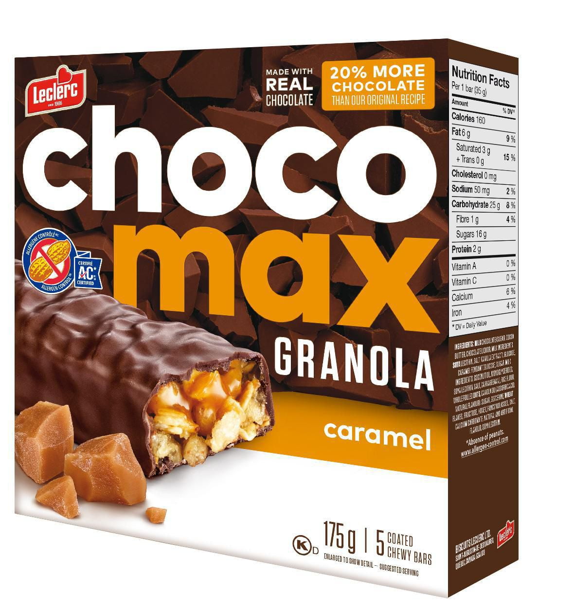 Leclerc Chocomax Caramel Granola Bars | Walmart Canada