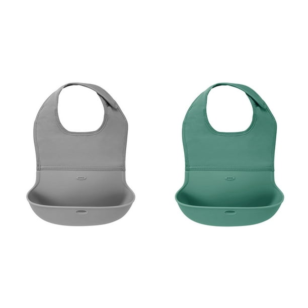 OXO Tot - Roll-Up Bib Set - Comfortable Soft Waterproof Lightweight ...