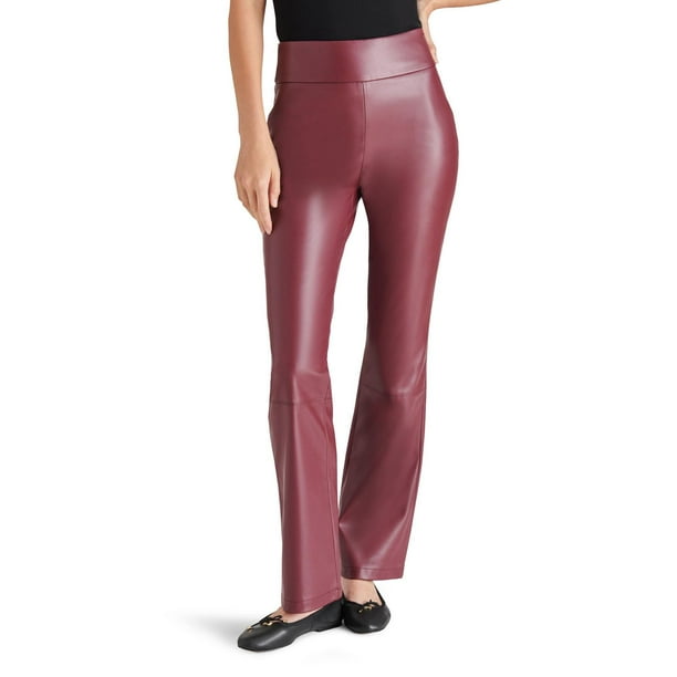 BB Dakota Pleather Flare Pants, Vegan Leather, Elastic Waist - Walmart.ca