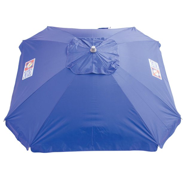 7' TOTAL SUN BLOCK UMBRELLA W/SAND ANCHR-Blue - Walmart.ca