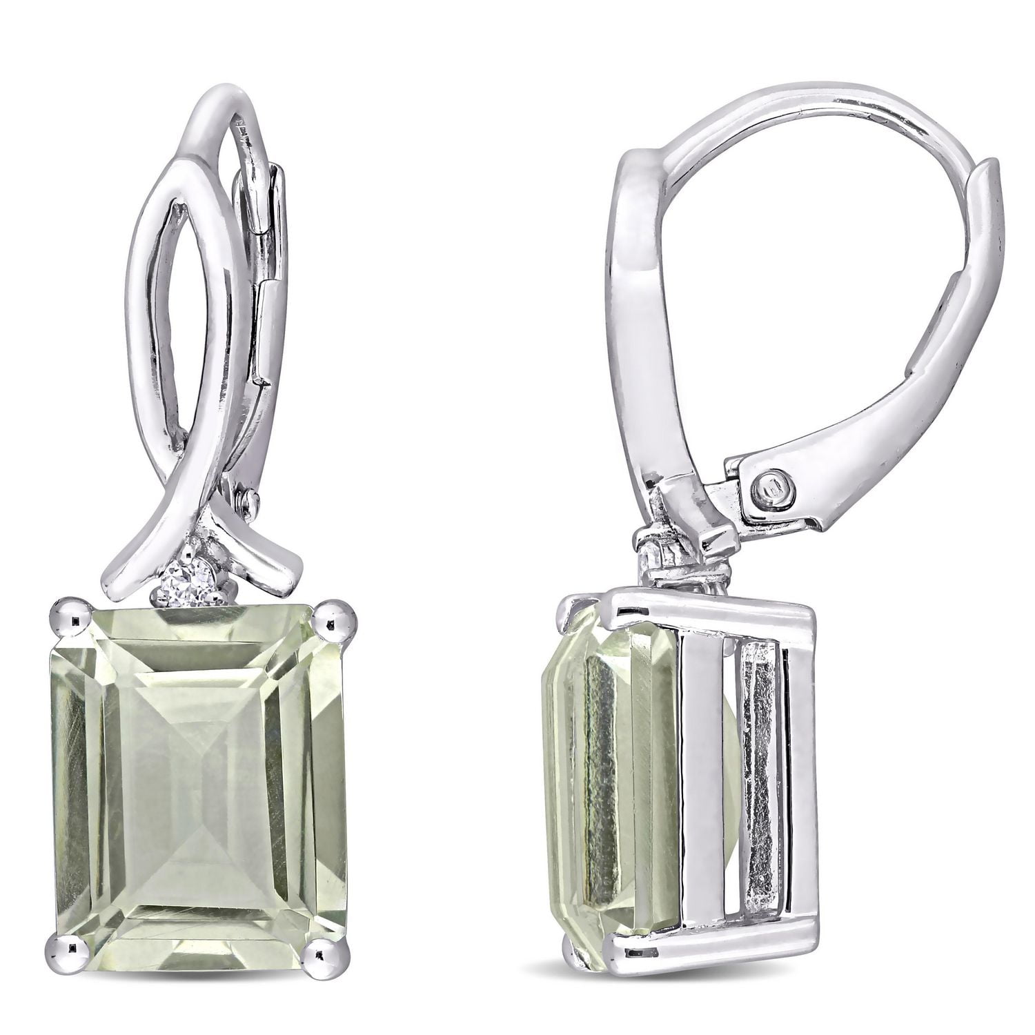 Click here for Miabella 6-1/2 Carat T. G.W. Green Quartz And Whit... prices
