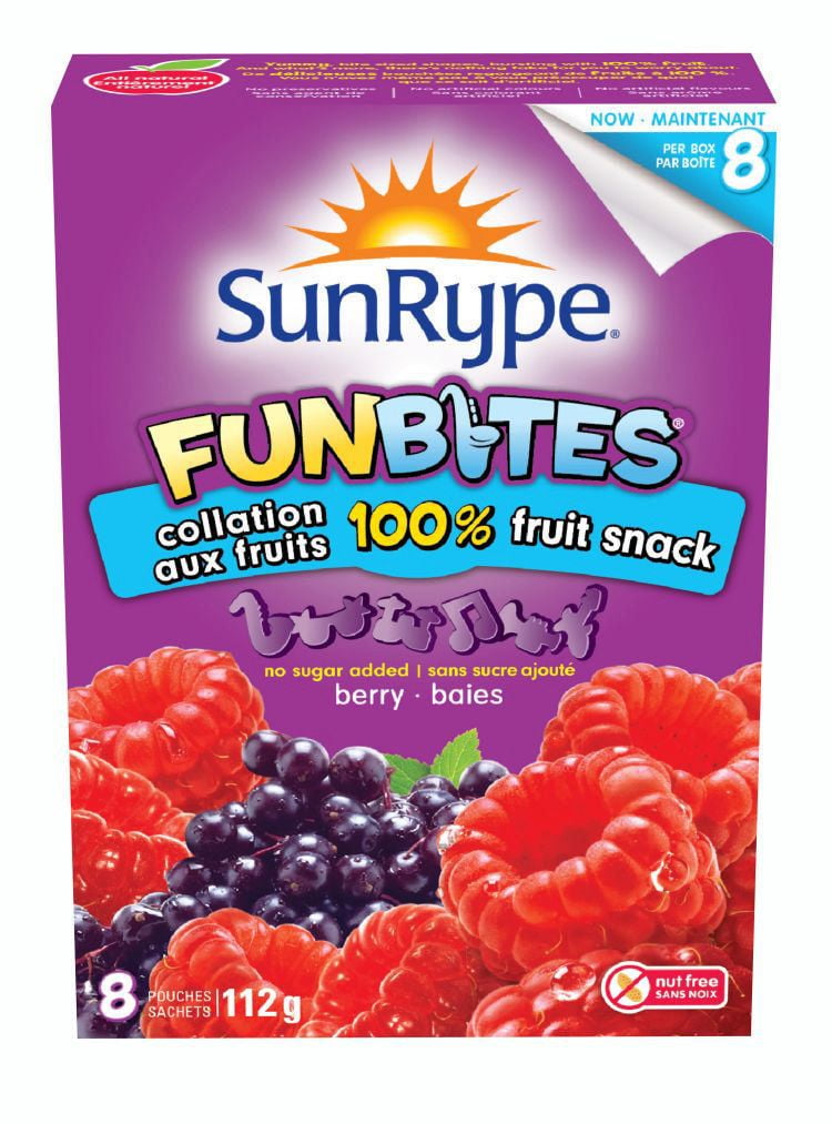 SunRype FunBites Berry 100% Fruit Snack | Walmart Canada