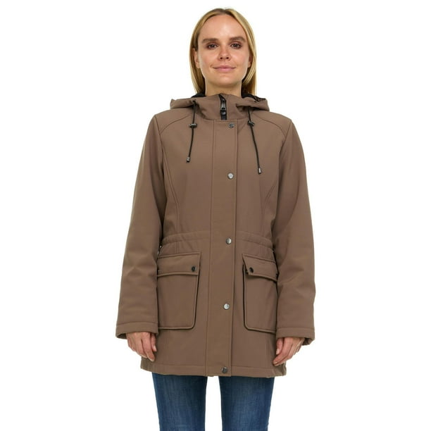 Swiss Tech Ladies Hooded Softshell Anorak Jacket - Walmart.ca