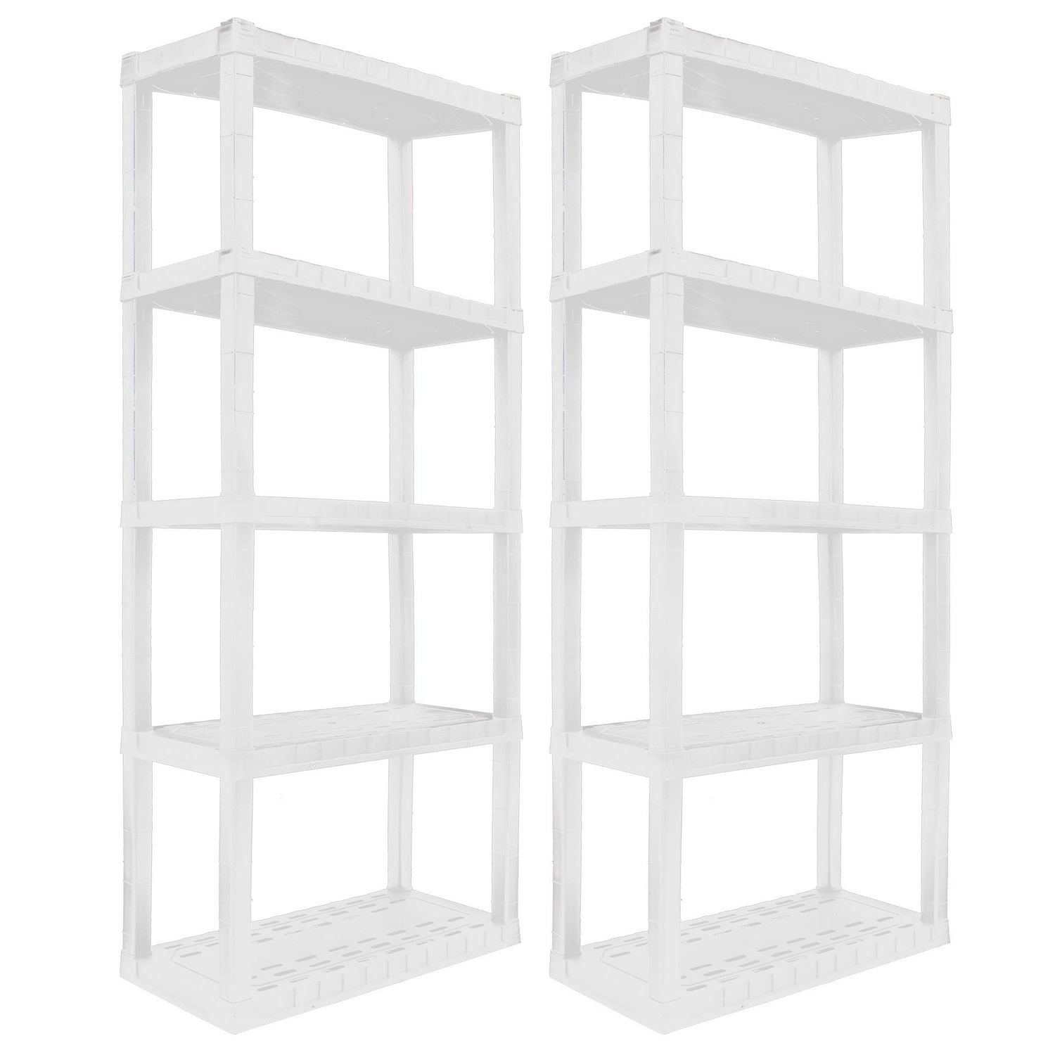White 5 tier shelf store