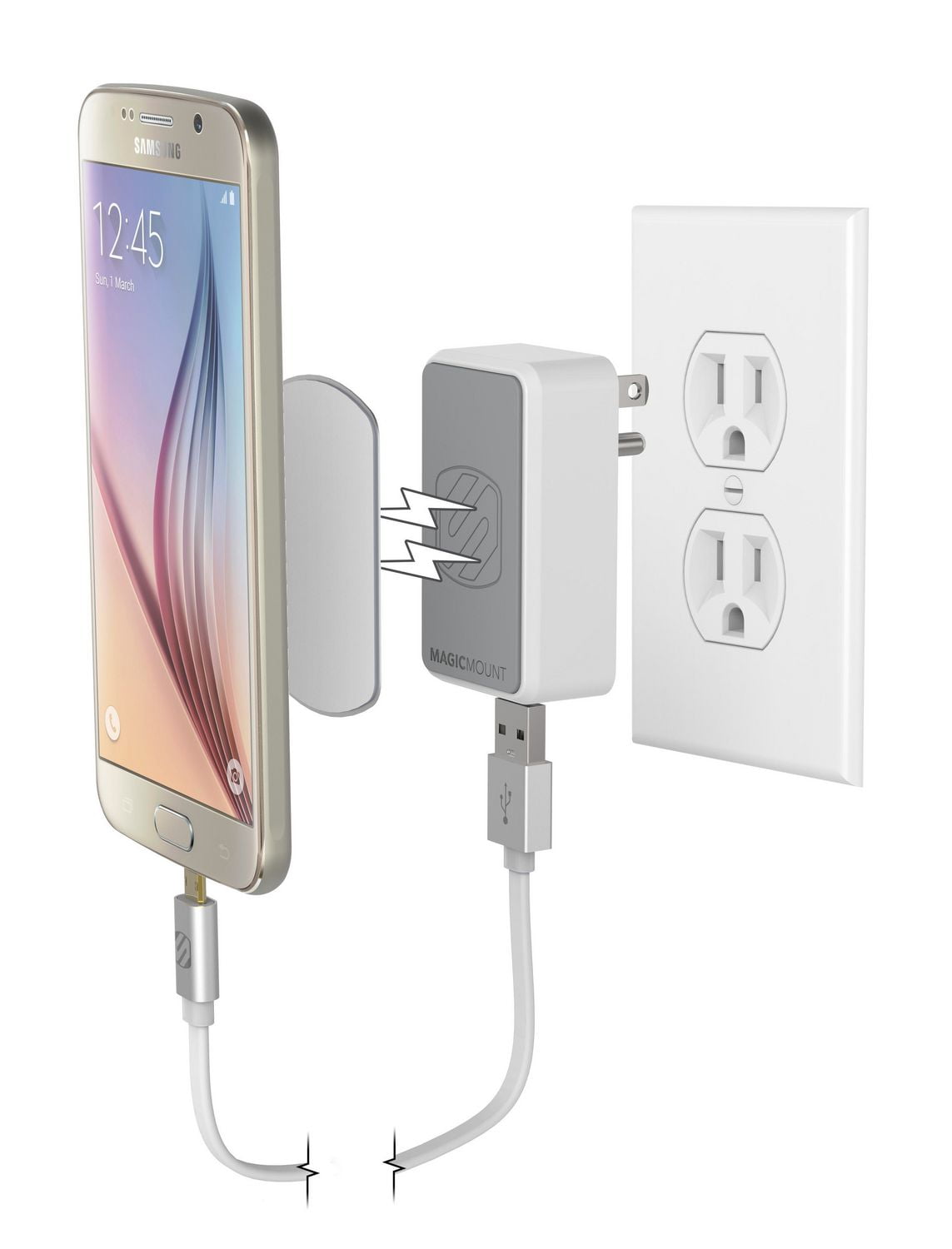 Scosche Single 12 W USB Wall Charger with Magic Mount | Walmart Canada