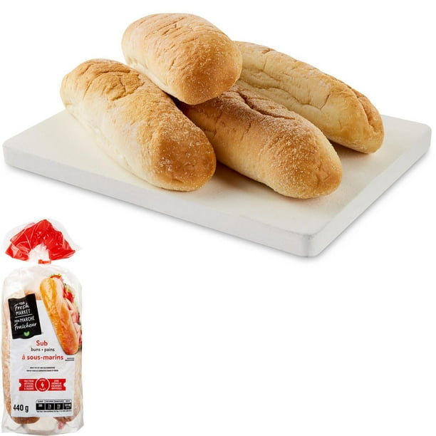 Your Fresh Market Sub Buns, 4 buns, 440 g - Walmart.ca