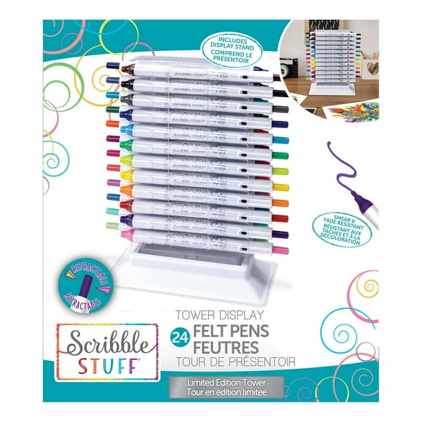 Scribble Stuff 24pc Retractable Felt - Walmart.ca