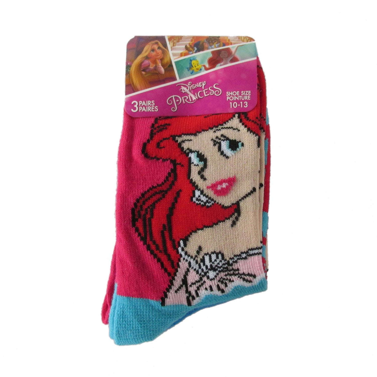 Disney Princess Girls' Crew Socks, Pack of 3 | Walmart Canada