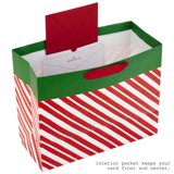 Hallmark Large Christmas Gift Bag with Tissue Paper (Red Stripes and ...