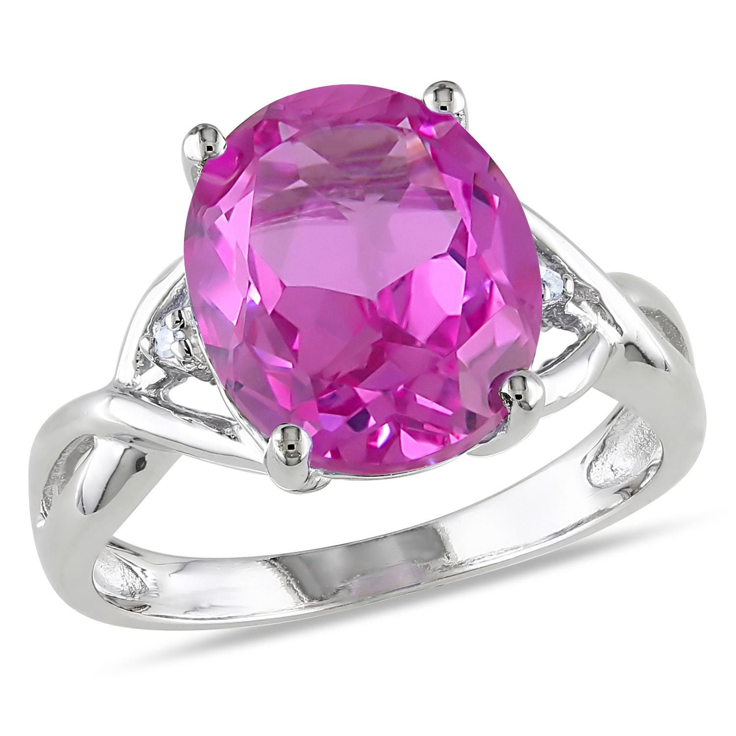 Click here for Tangelo 7-1/2 Carat T. G.W. Oval-Cut Created Pink... prices