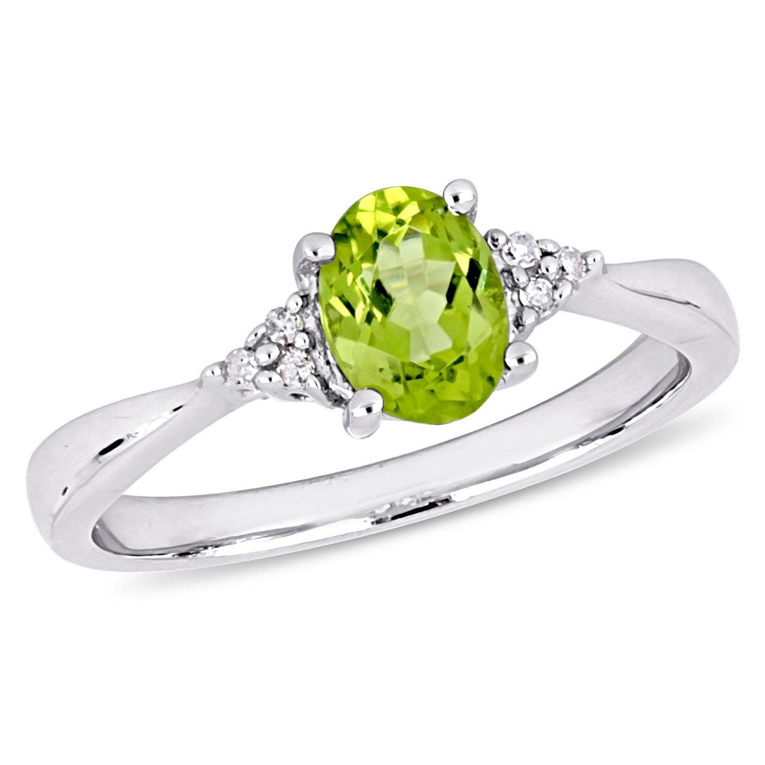 Click here for Tangelo 4/5 Carat T. G.W. Peridot And Diamond-Acce... prices