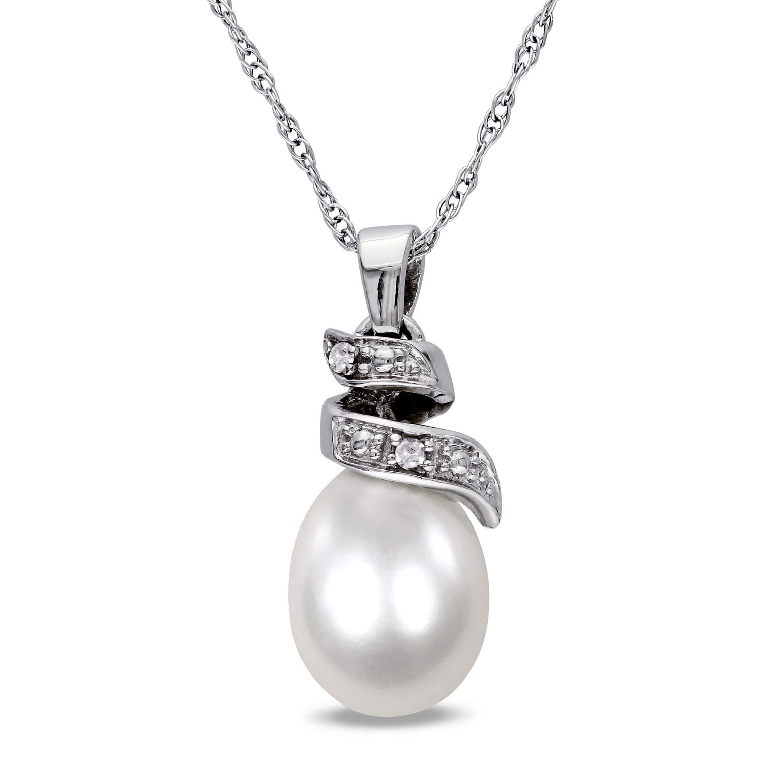 Click here for Miabella 6.5-7mm Cultured Freshwater Pearl And Dia... prices