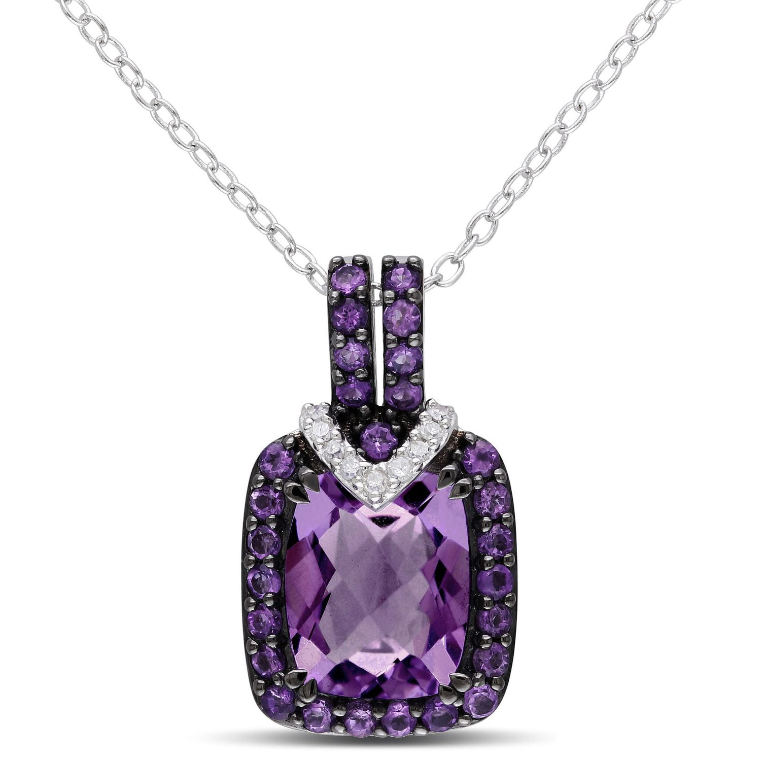 Click here for Tangelo 3-1/10 Carat T. G.W. Amethyst And Diamond-... prices