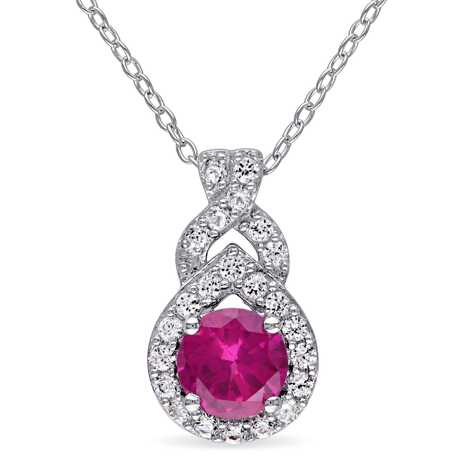 Click here for Tangelo 1-4/5 Carat T. G.W. Created Ruby And White... prices